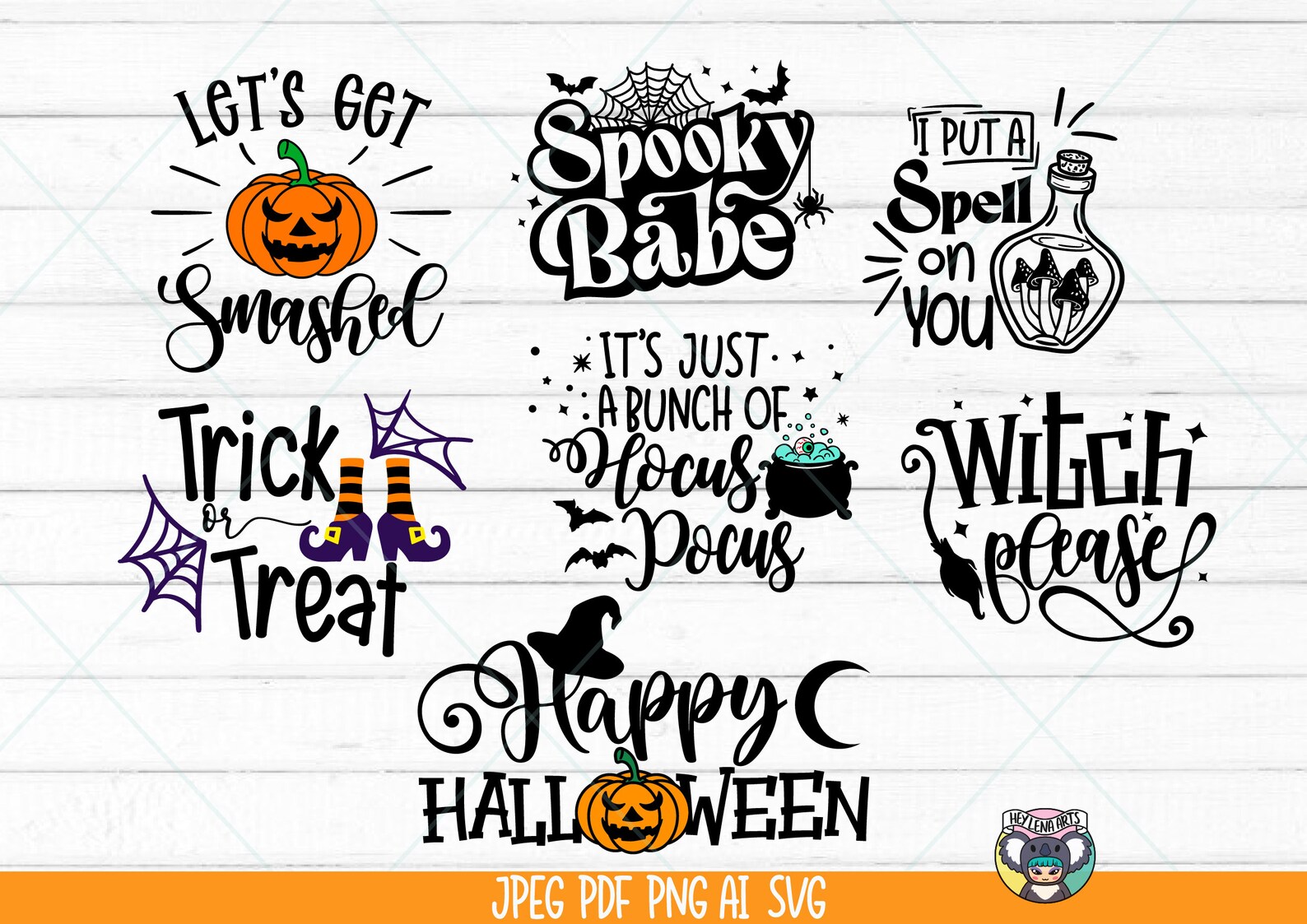 Halloween SVG Bundle Funny Halloween Svg Pumpkin Face Svg - Etsy