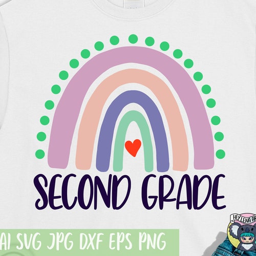 Second Grade SVG Back to School SVG 2nd Grade Shirt - Etsy