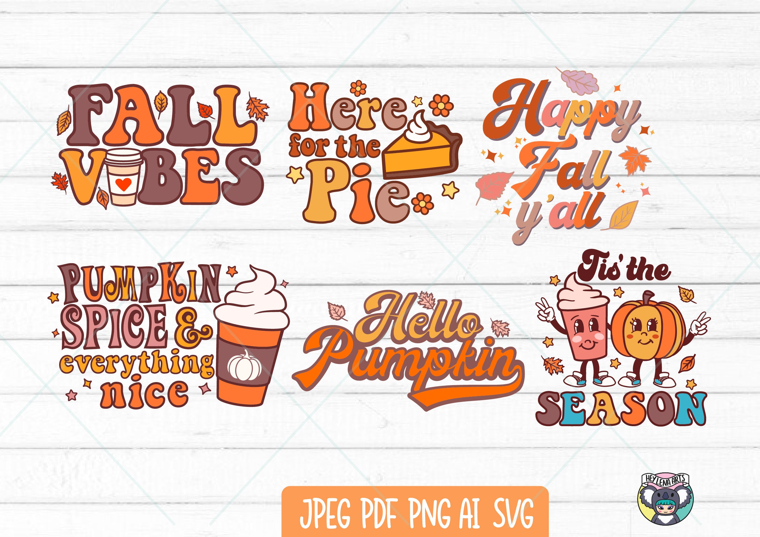 Fall Svg Bundle Retro Fall Svg Bundle Autumn Bundle Svg - Etsy
