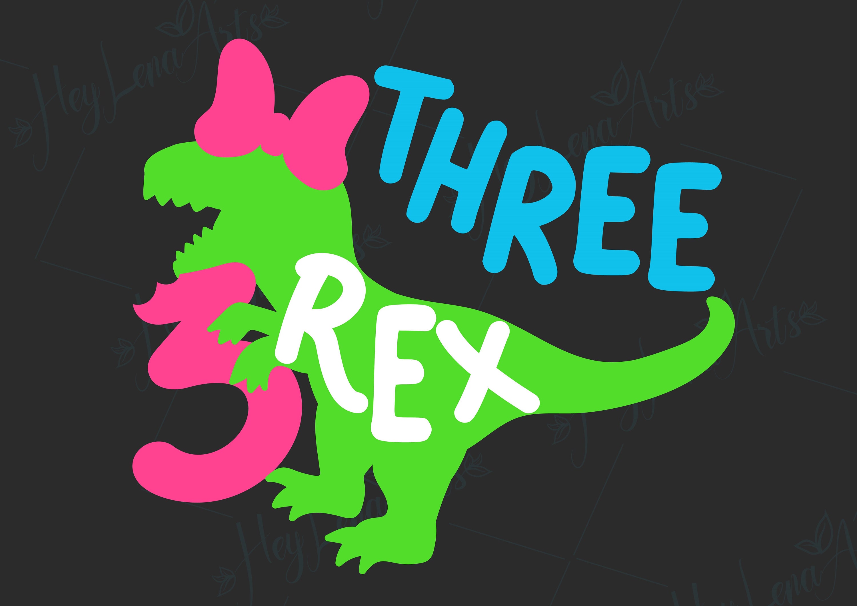Three Rex Svg 3rd Birthday svg T-Rex svg It's My | Etsy