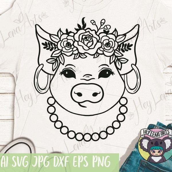 Pig Svg - Etsy