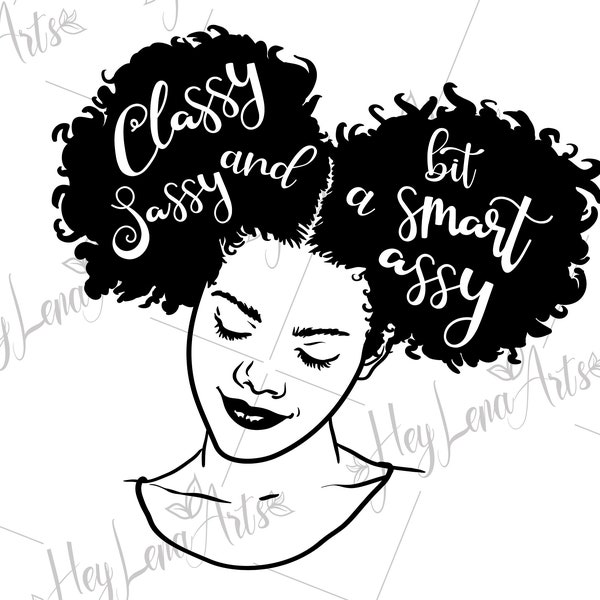 Sassy Afro Woman Svg Etsy