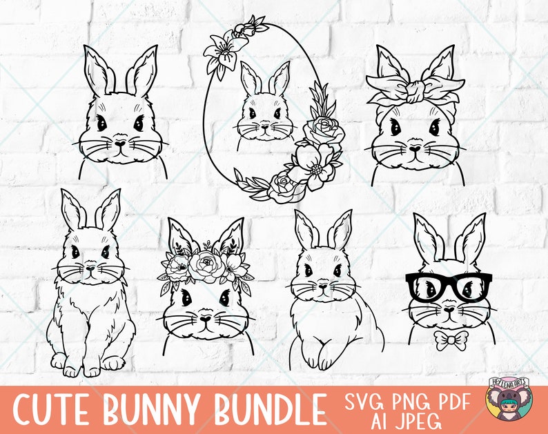 Bunny Svg Easter SVG Bunny Face Svg Easter Bunny Svg Bunny - Etsy