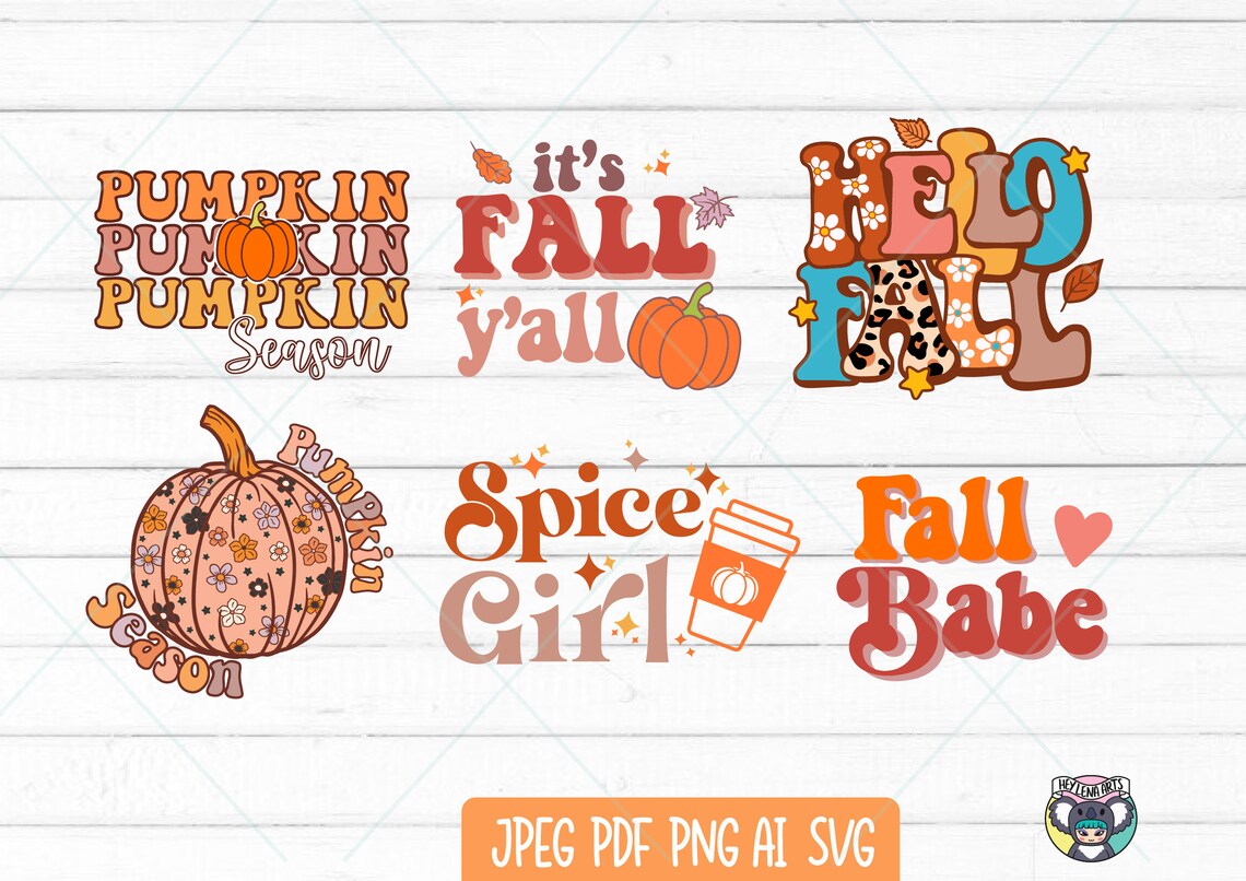 Fall Svg Bundle Retro Fall Svg Bundle Autumn Bundle Svg - Etsy