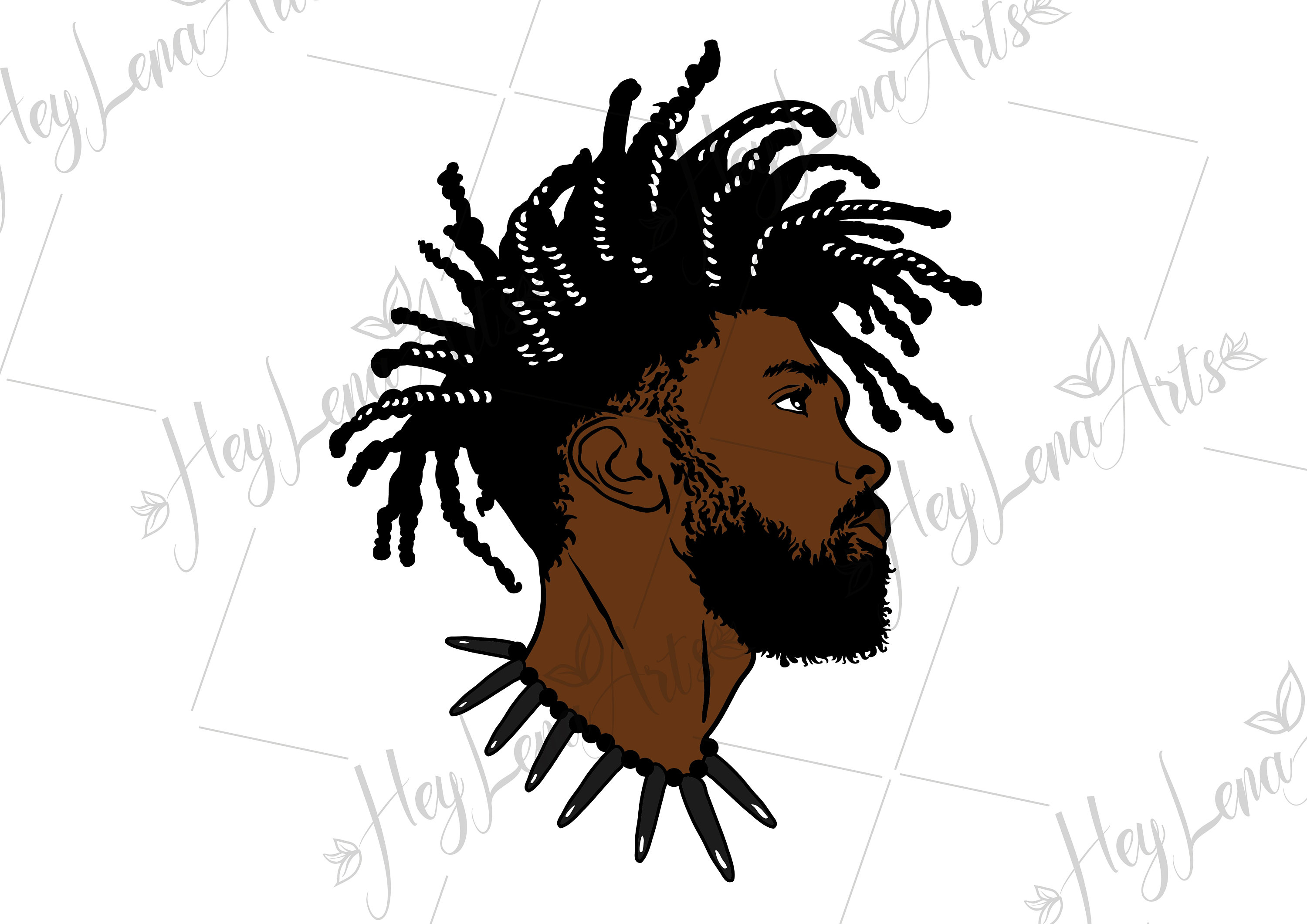 Black Man svg afro svg Dreadlocks svg African svg melanin | Etsy