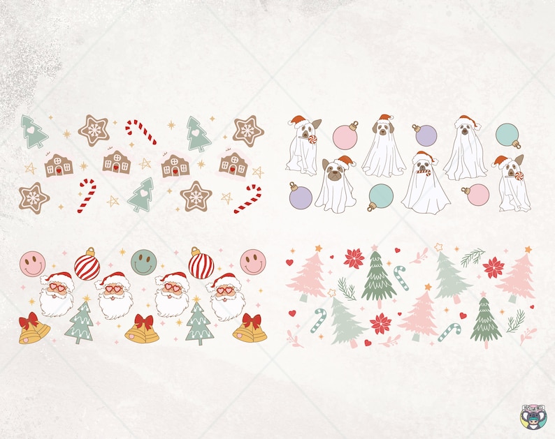 Christmas Can Glass Wrap SVG Bundle: 18 Designs (16OZ Libbey Glass) - Etsy