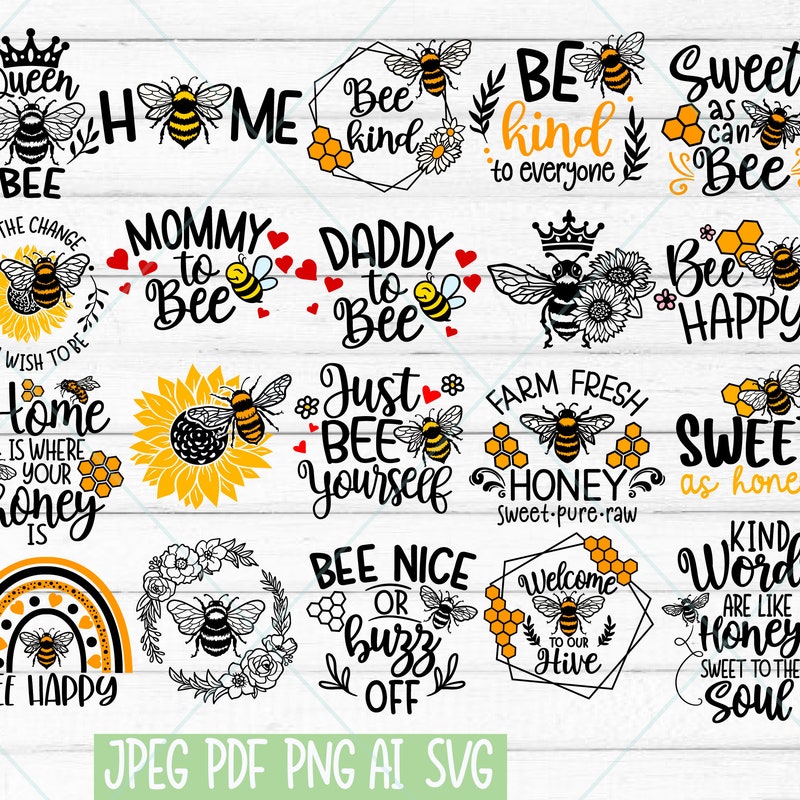 Bee Svg - Etsy