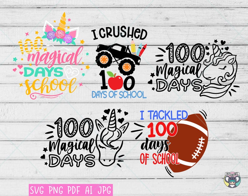 100 Days of School Svg Bundle 100th Day of School Svg 100 - Etsy