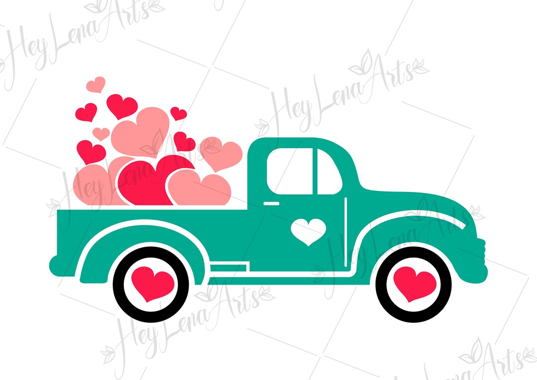 Valentines Day SVG, Valentine Truck Svg, Valentine Svg, Valentines ...