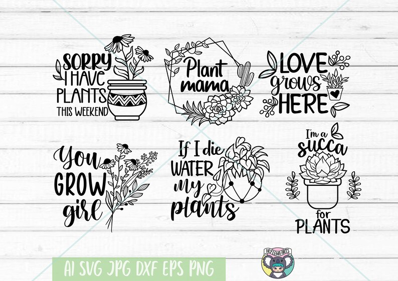 Plants SVG Plants Svg Bundle Potted Plants Svg Plant Mom - Etsy