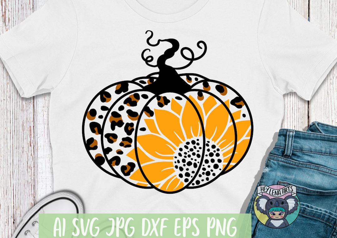 Leopard Print Pumpkin SVG: Fall Shirt Design (digital Download) - Etsy