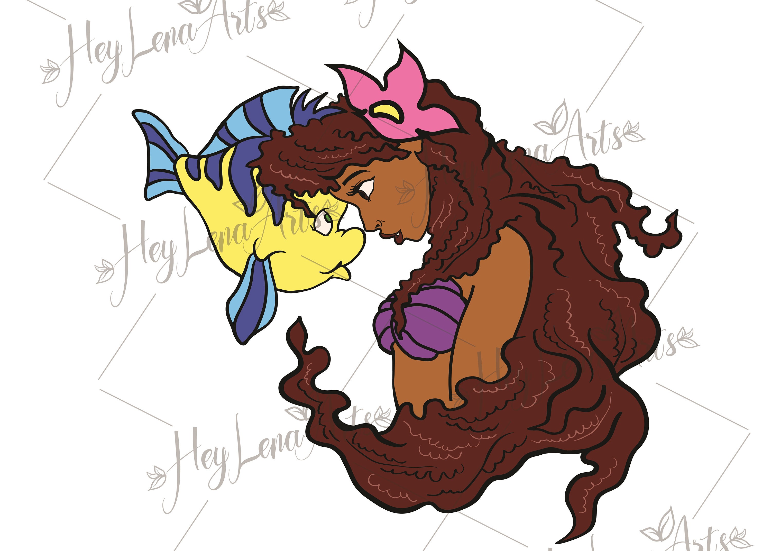 Black Ariel Svg Black Woman Svg Mermaid Svg Afro Svg - Etsy