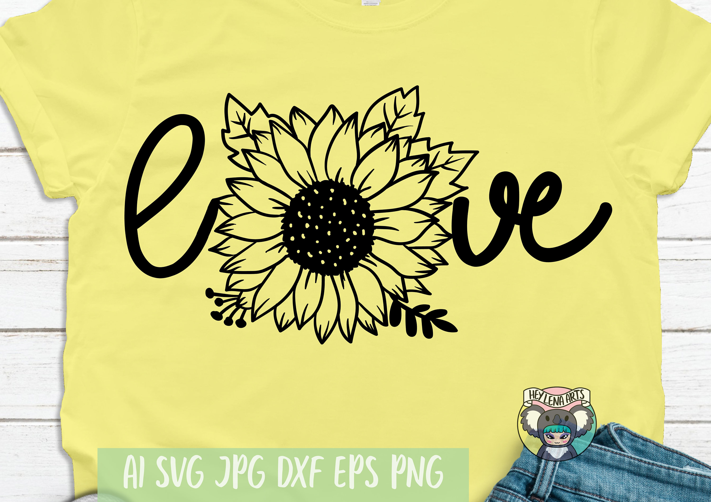 Sunflower SVG Love Svg Wildflower Svg Floral Svg Flower - Etsy