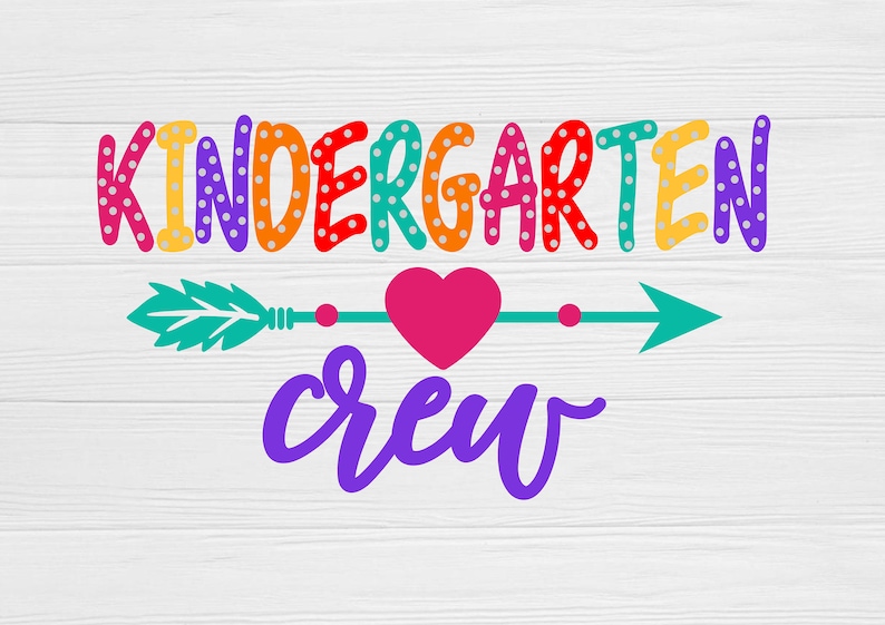 Kindergarten Crew Svg Cricut Cut File Silhouette Teacher - Etsy