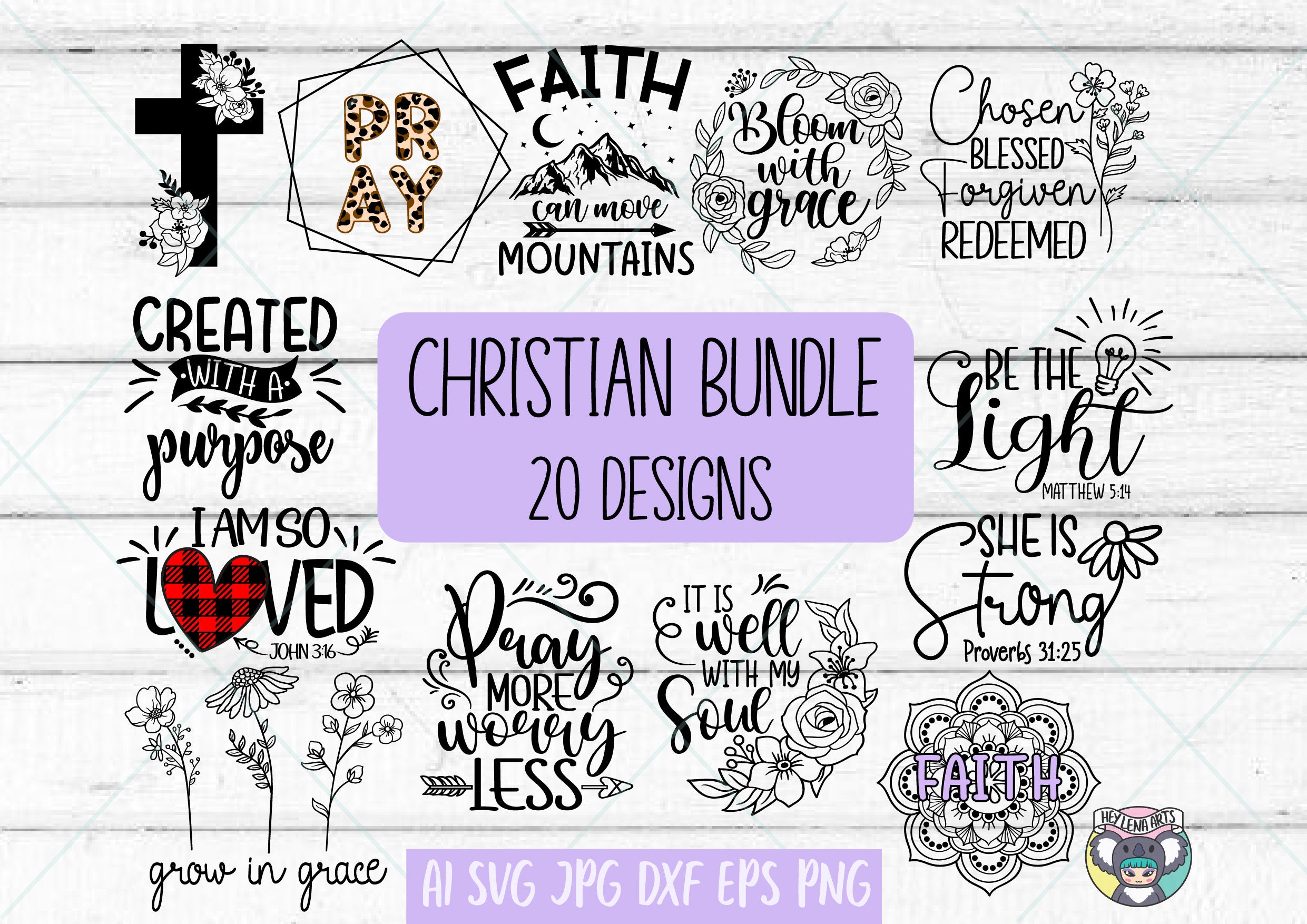 Christian Svg Bundle Bible Verse Svg Bundle Scripture - Etsy