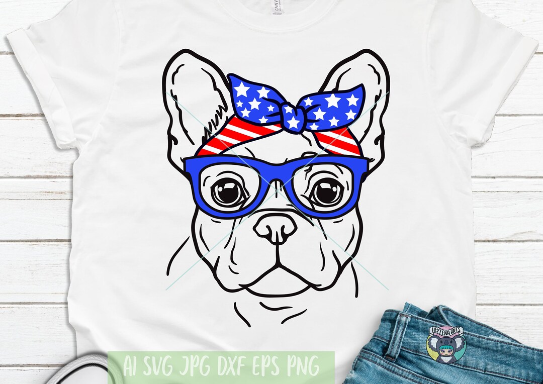 4th of July Svg, French Bulldog Svg, Independence Day Svg, American ...