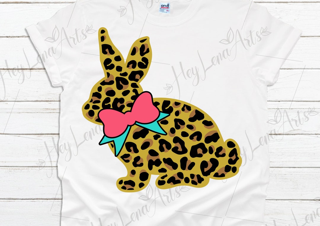 Leopard Print Easter Bunny SVG: Cricut & Silhouette Cut File - Etsy