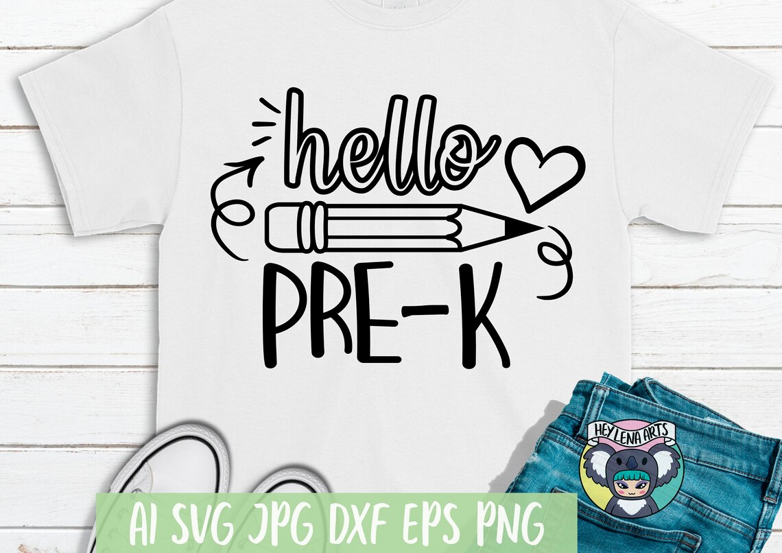 School Svg Hello Pre-k Svg Back to School Svg Kindergarten - Etsy