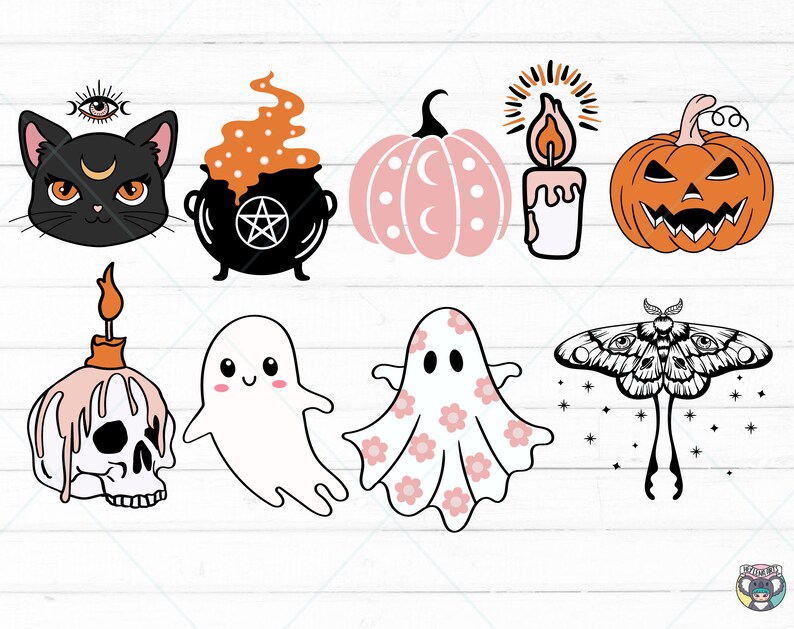 Retro Halloween SVG Bundle: Spooky Season Designs (digital Download) - Etsy