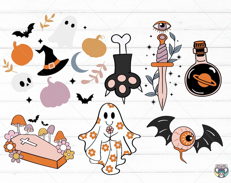Retro Halloween SVG Bundle: Spooky Season Designs (digital Download) - Etsy