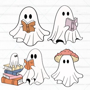 Cute Ghost Svg Bundle, Halloween Svg, Retro Halloween Svg, Ghost ...