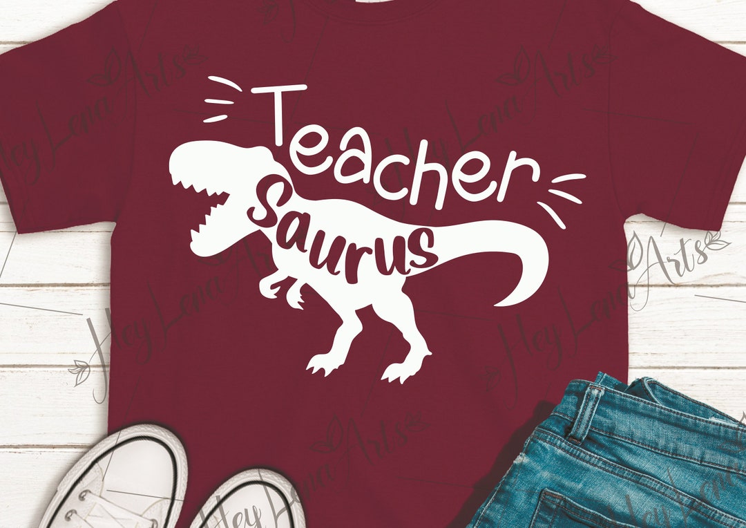 Teacher Saurus SVG: T-rex School Design (digital Files) - Etsy