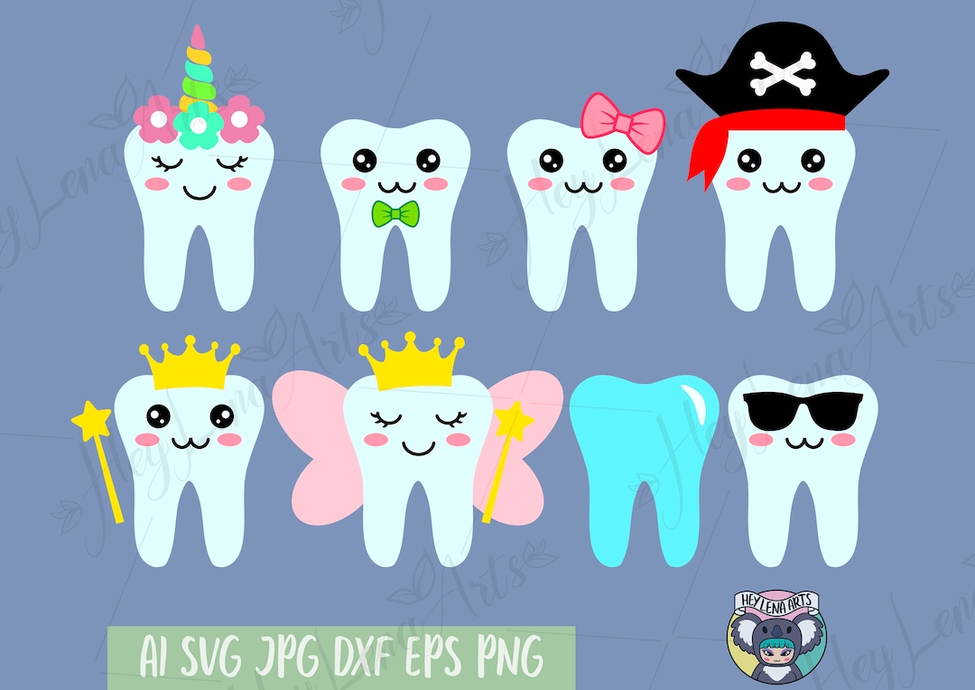 Cute Tooth Fairy SVG, Teeth Clipart Bundle (digital Files) - Etsy