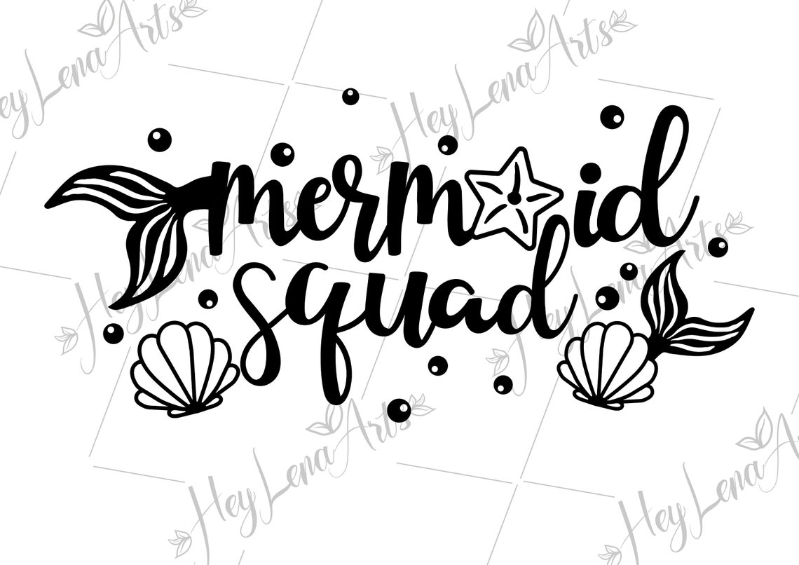 Mermaid Squad SVG Mermaid Svg Cricut Cut File Summer Svg - Etsy