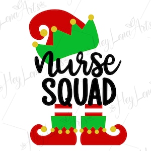 Merry Christmas Svg Nurse SQUAD SVG Elf Svg Santa Svg Svg - Etsy