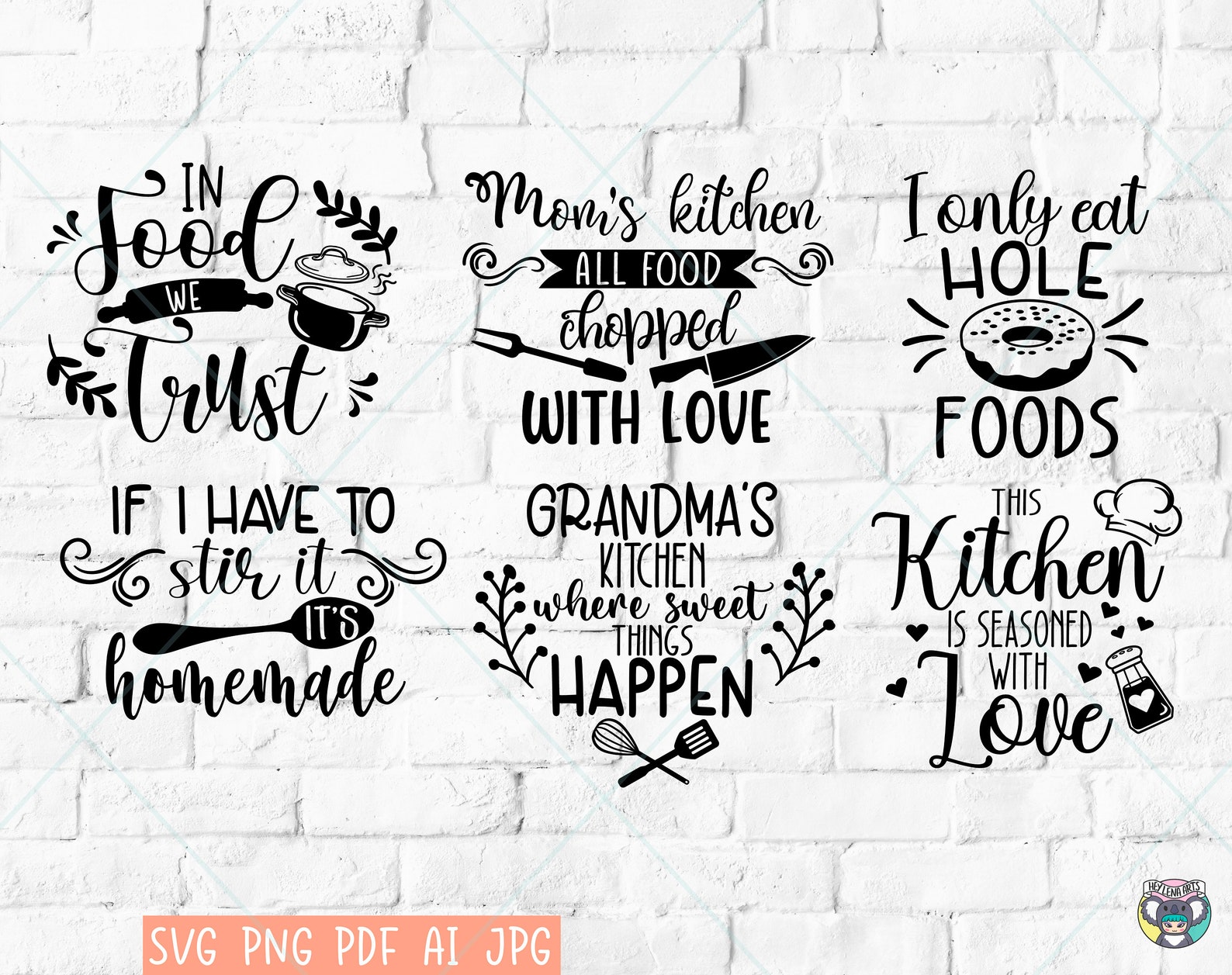 Cutting Board SVG Bundle: 28 Kitchen Quotes Designs (digital Download ...