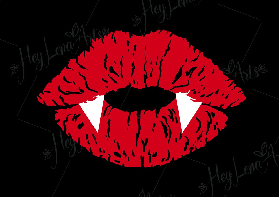 Vampire Lips SVG: Halloween Cut File (digital Download) - Etsy