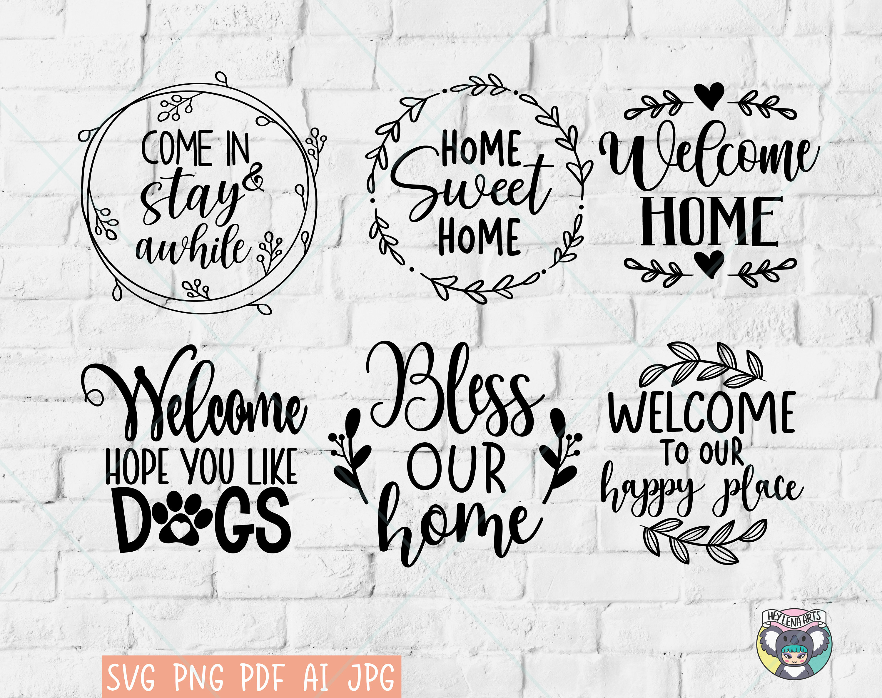 Round Welcome Sign Svg Bundle Welcome Home Svg Farmhouse - Etsy Canada
