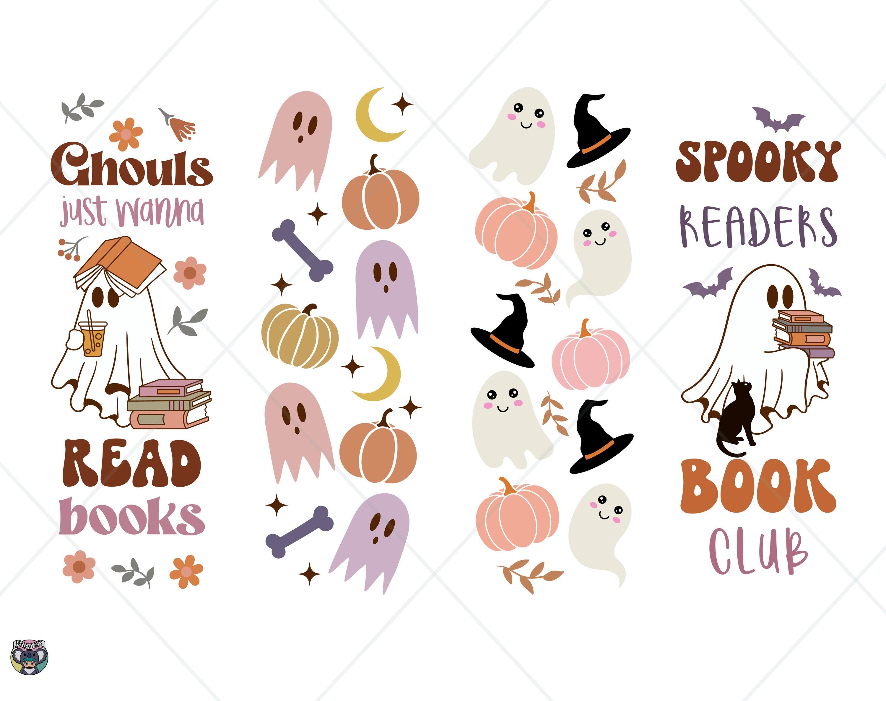 Halloween Ghost Bookmark SVG Bundle: Printable Template (digital ...