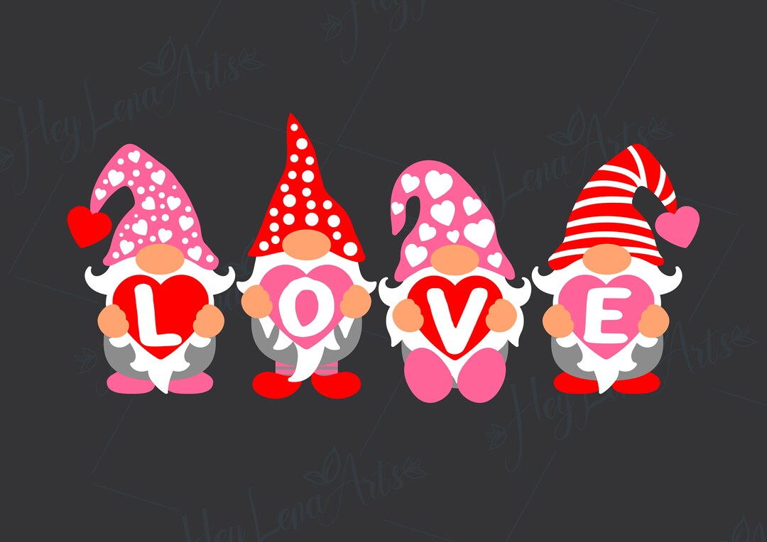 Valentines Day Svg Valentines Gnome Svg Valentines Shirt Svg Love