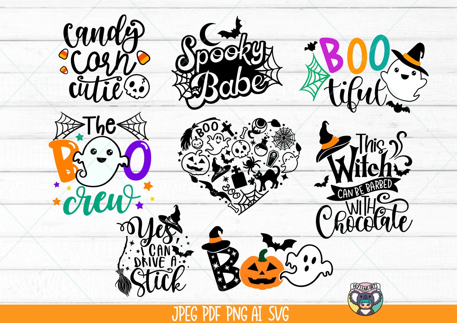 Halloween SVG Bundle Funny Halloween Svg Pumpkin Face Svg - Etsy