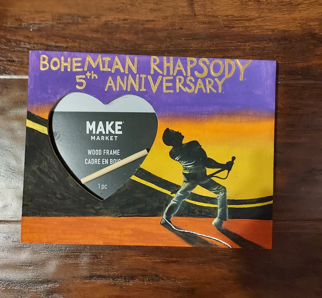 Bohemian Rhapsody (5th Anniversary) Inspired Wooden Heart Shaped ...