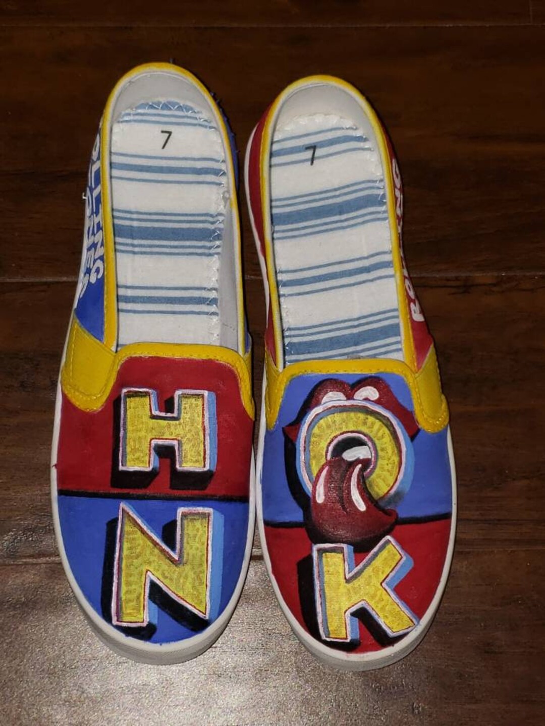 Rolling Stones HONK Inspired Women's Size 7 Sneakers. - Etsy