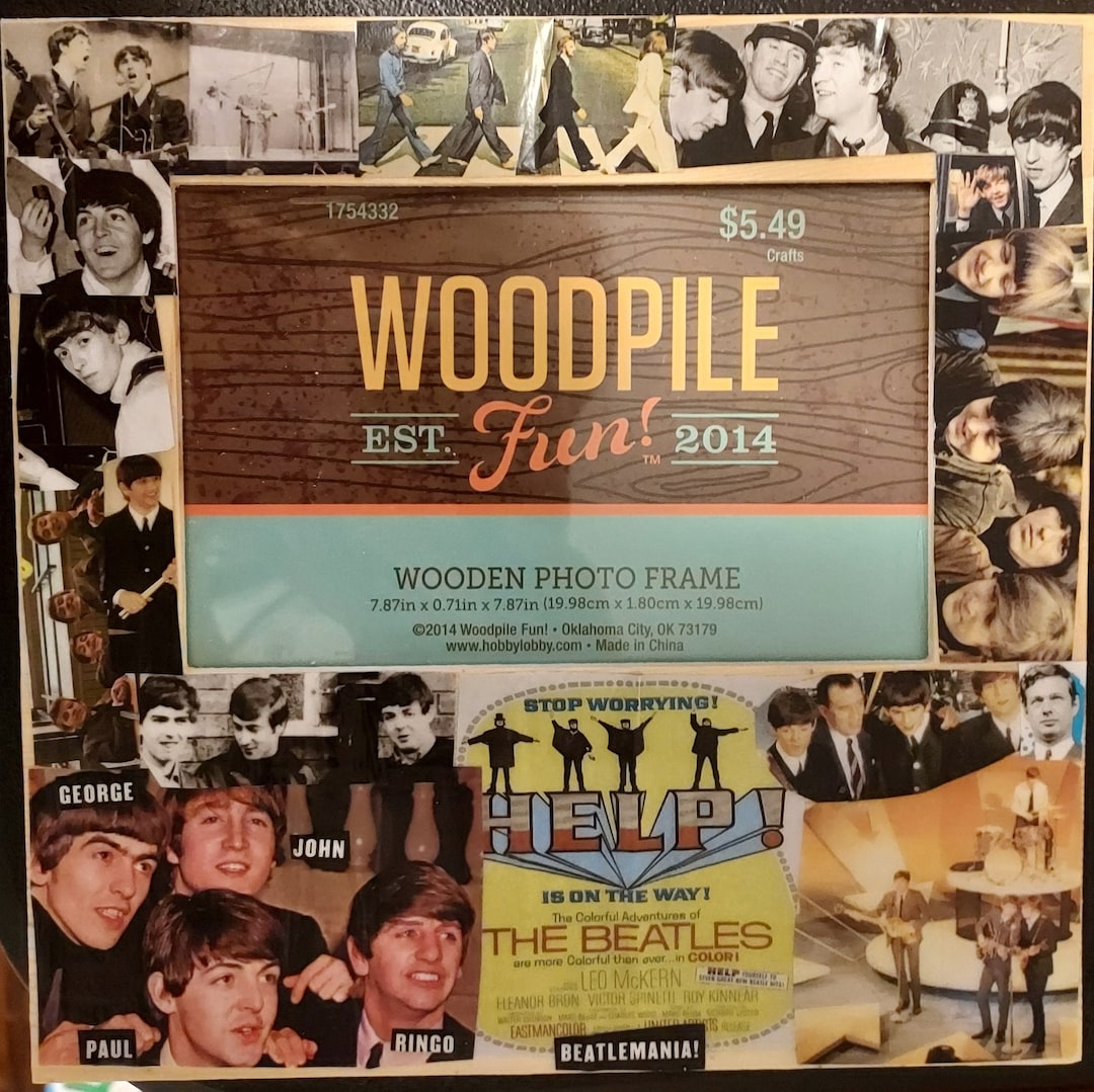 The Beatles mod Podge Inspired Wooden Picture Frame. - Etsy
