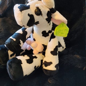 Plush Cow, Handmade Plush Cow, Cattle, Handmade Cow Stuffed Animal ...