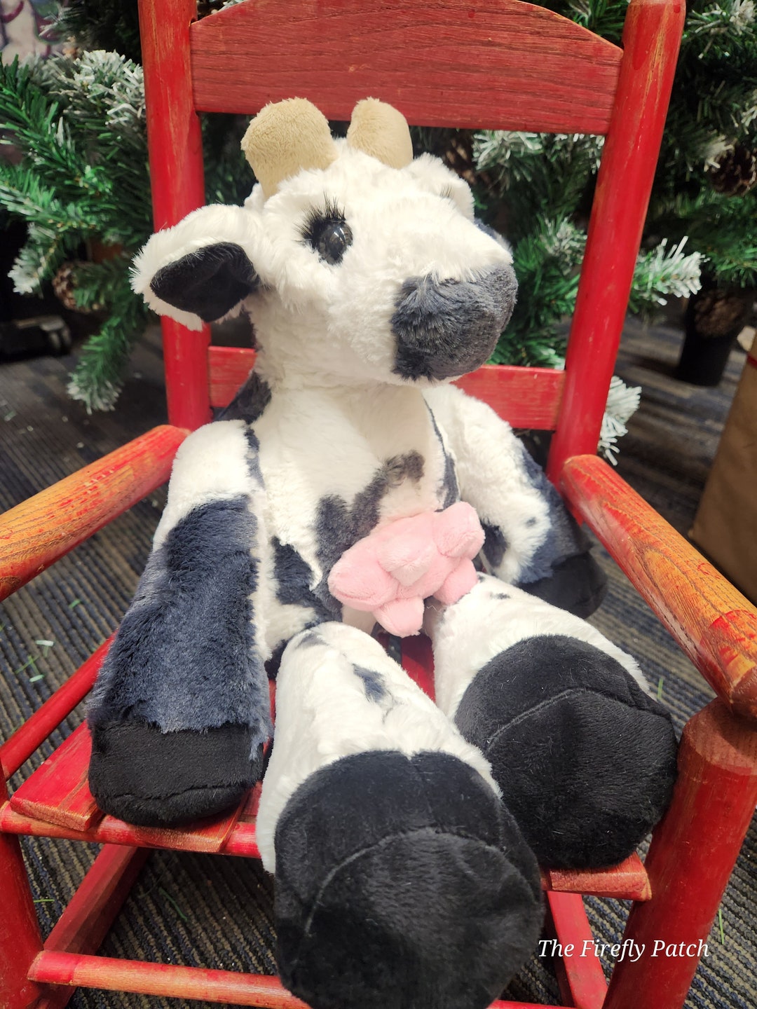 Plush Cow, Handmade Plush Cow, Cattle, Handmade Cow Stuffed Animal ...