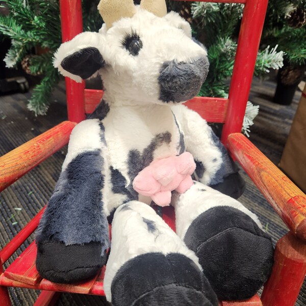 Weighted Cow Plush - Etsy