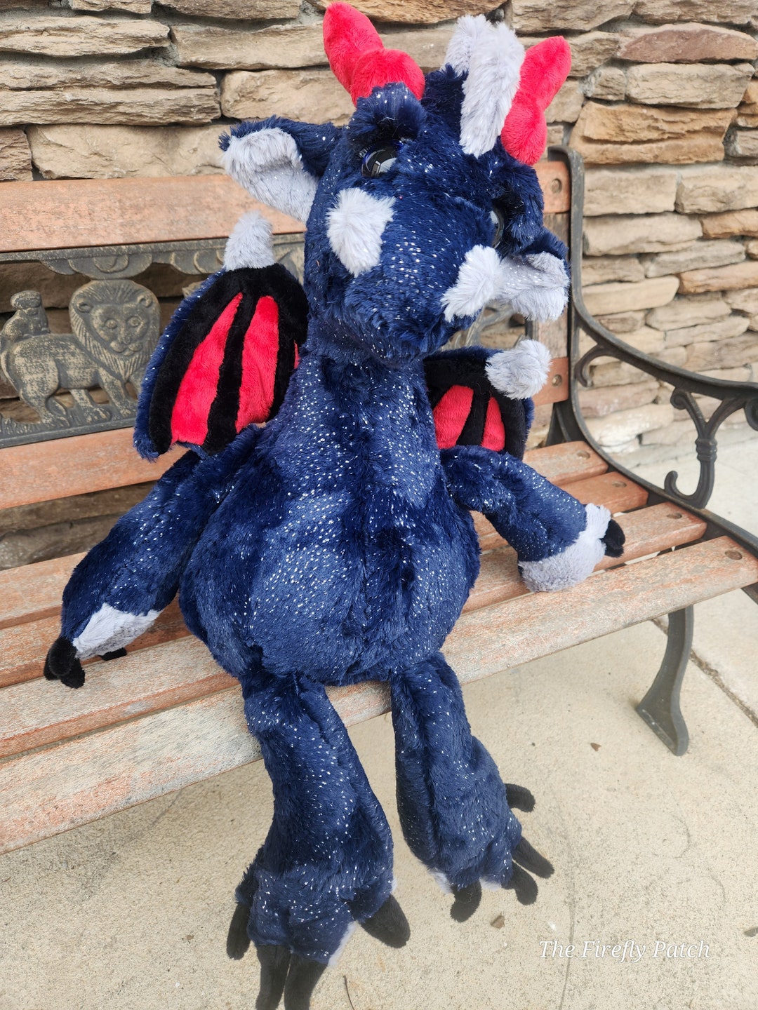 Dragon Stuffed Animal, Weighted Dragon Plush Stuffed Animal, Handmade ...