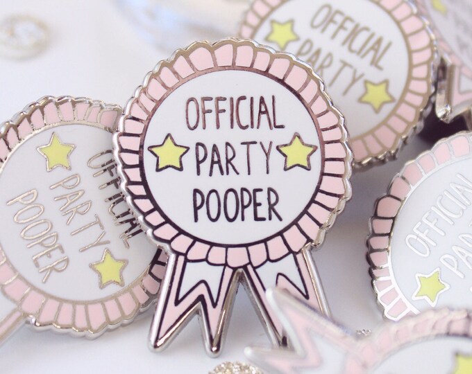 Official Party Pooper Enamel Pin - Etsy