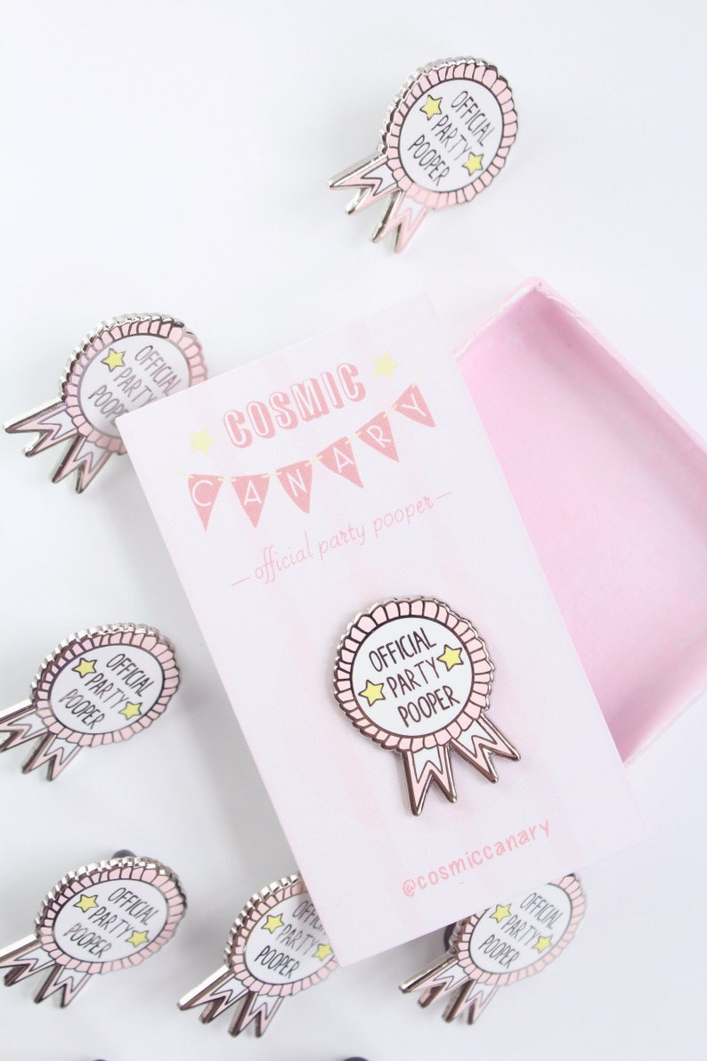Official Party Pooper Enamel Pin - Etsy
