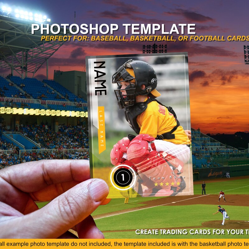 Baseball Card Template - Etsy