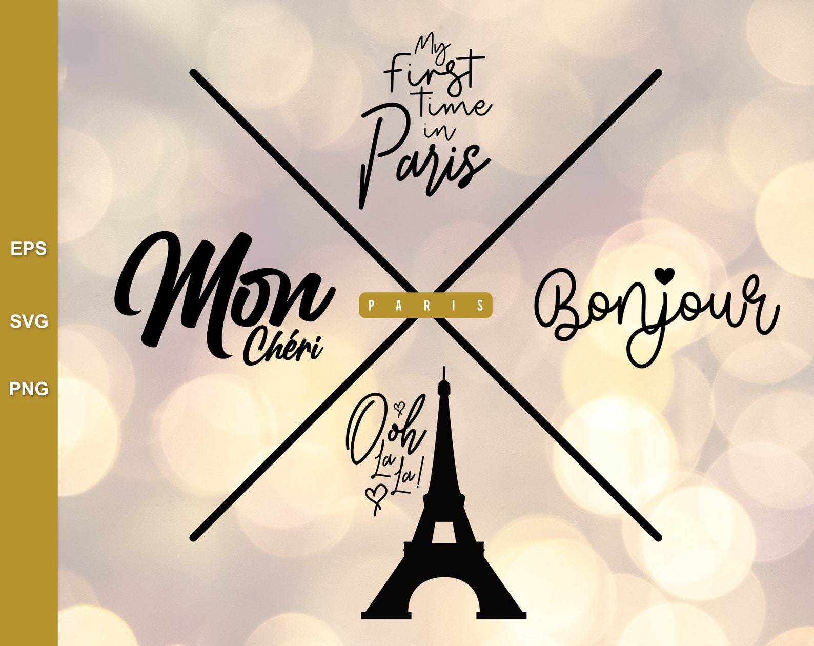 Paris SVG Torre Eiffel Paris Bundle Designs Torre Eiffel | Etsy