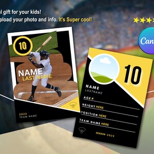 Canva Baseball Card Template / Player Card / Baseball / Baseball ...