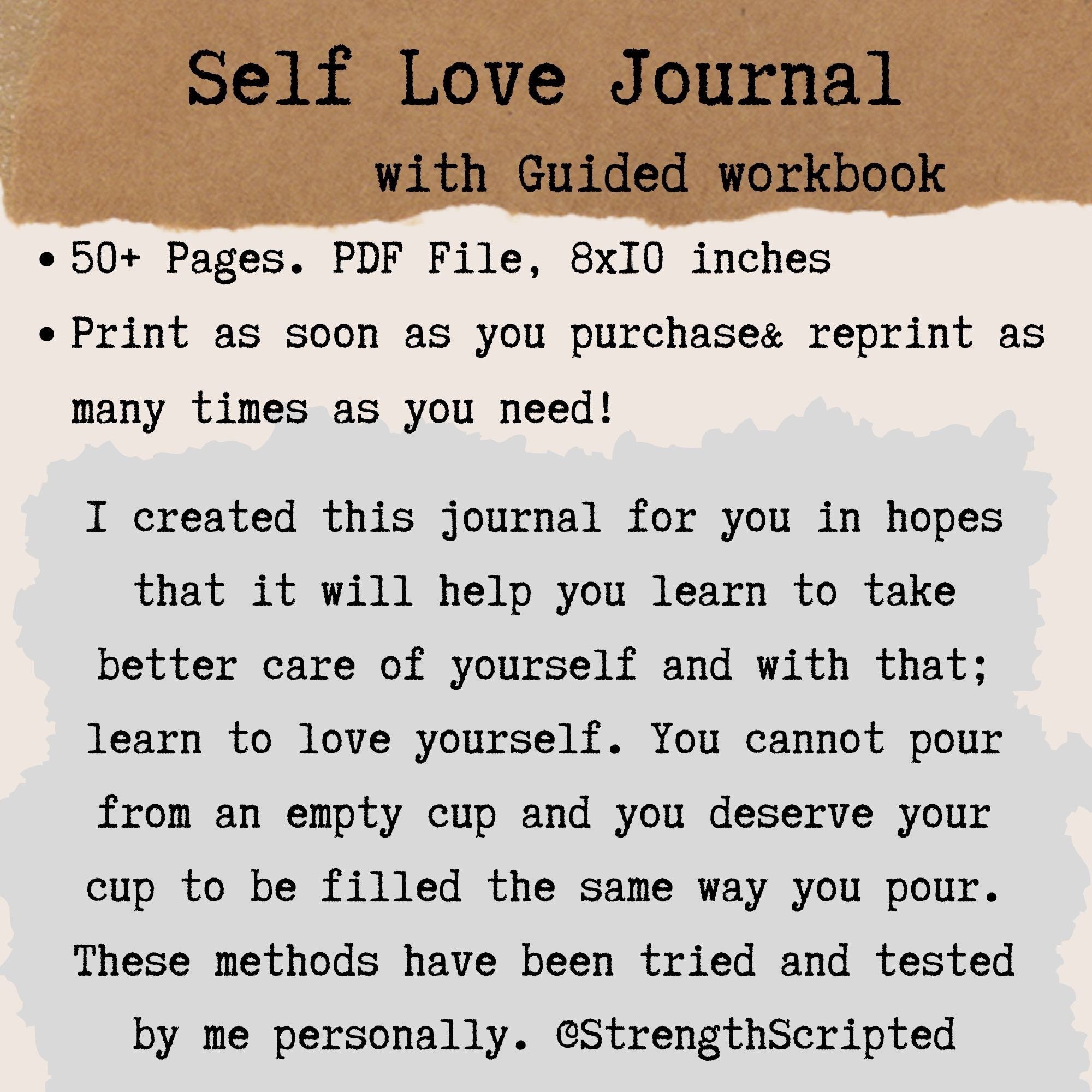 The Self Love Journal With Self-care Planner, Journal Prompts ...