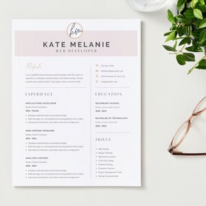 Resume Template Elegant and Pretty Editable Template - Etsy