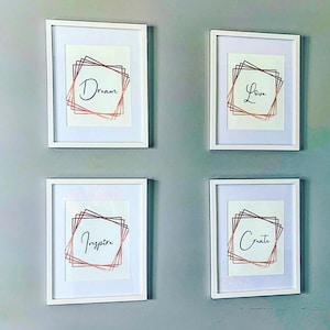 Personalized Wall Decor Customized Wording Art Prints Set Home or ...